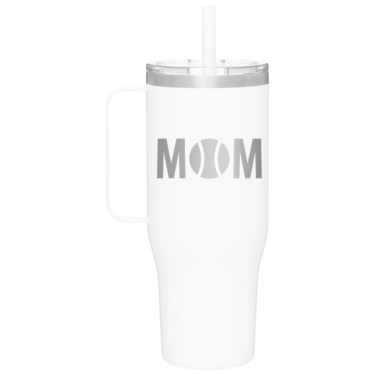 Personalized Mom Tennis 40 oz Tumbler Mug - White | Iconic Imprint