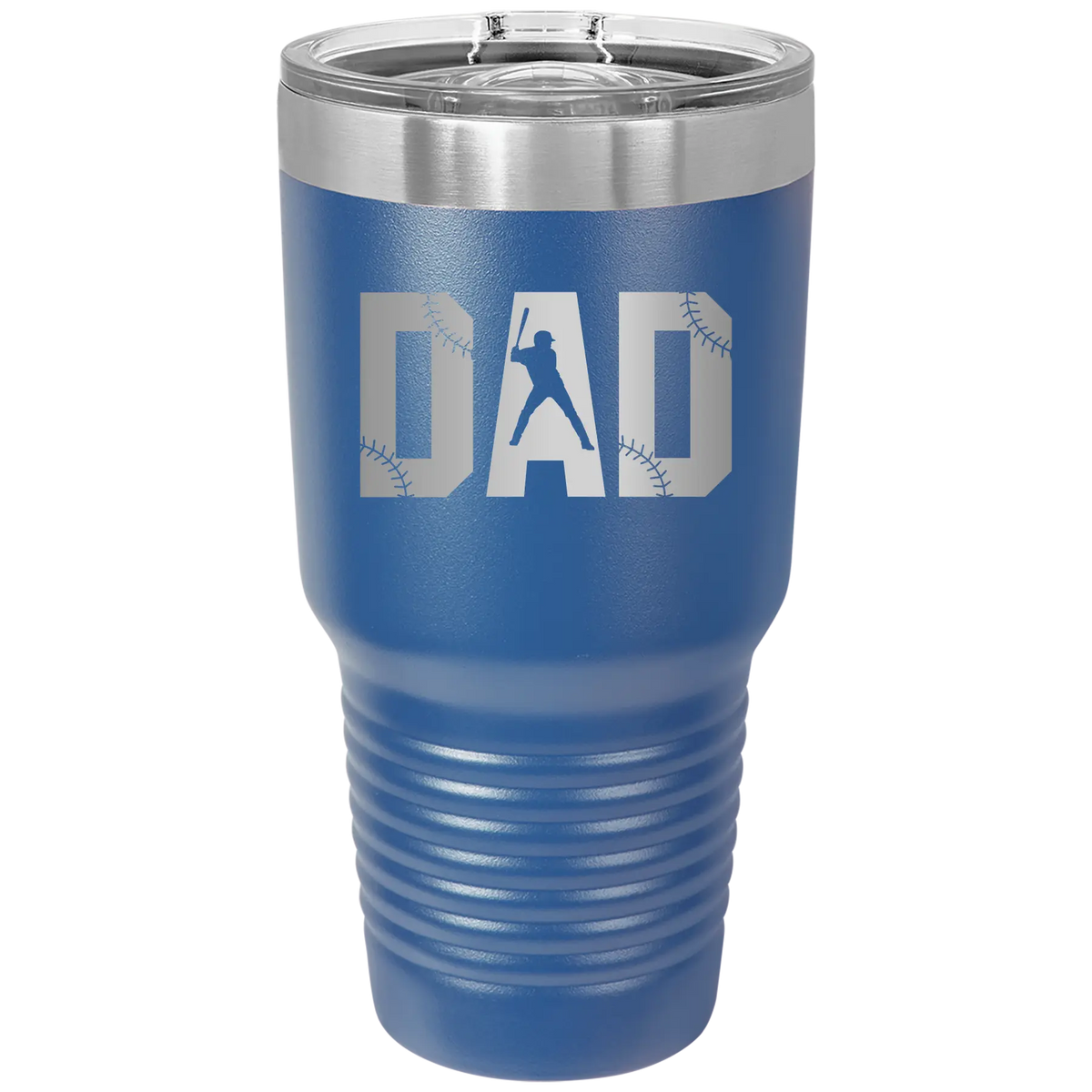 Personalized Baseball Dad 30 oz Tumbler - Royal Blue | Iconic Imprint