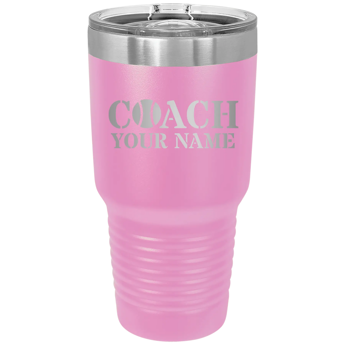 Personalized Coach Tennis 30 oz Tumbler - Light Purple | Iconic Imprint