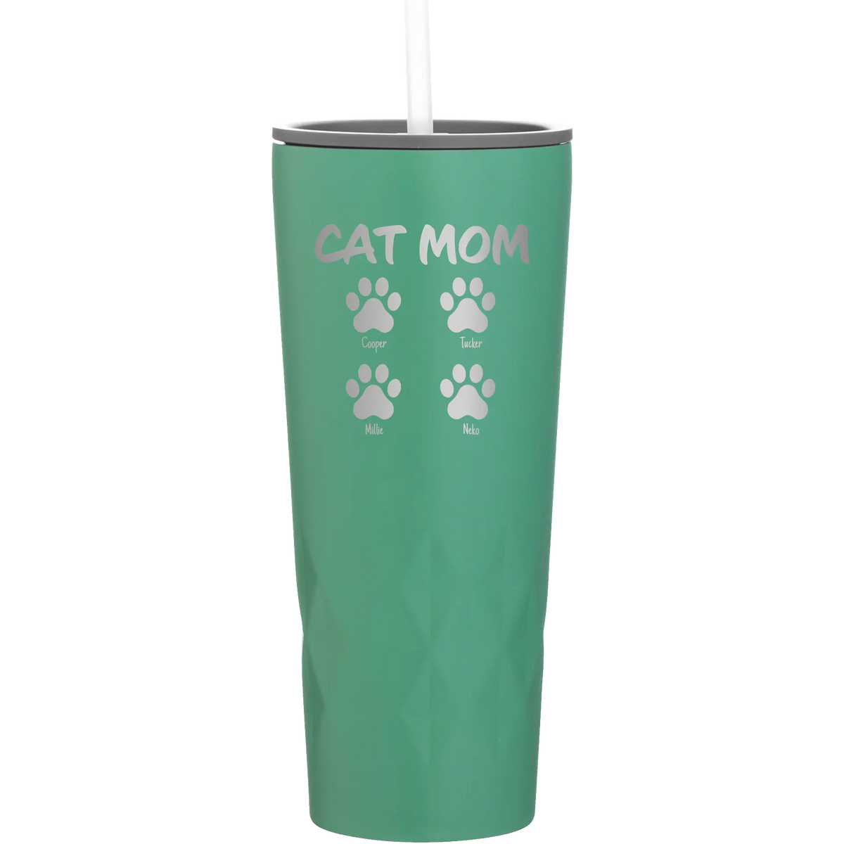 Personalized Cat Dog Mom Dad 4 paws 20.9 oz Tumbler - Forage | Iconic Imprint