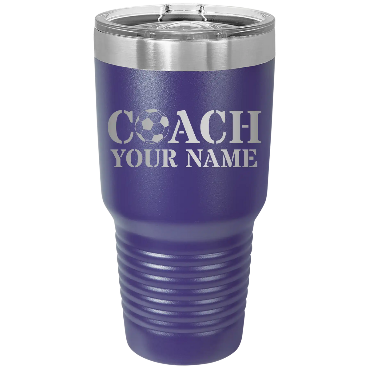 Personalized Soccer Coach 30 oz Tumbler - Purple | Iconic Imprint