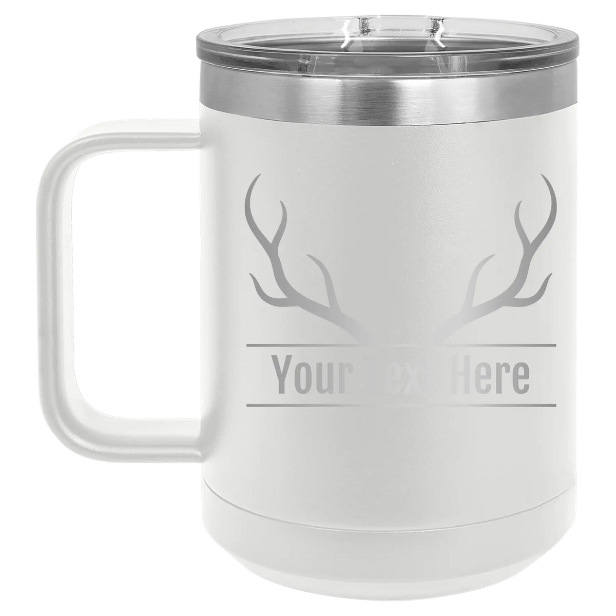 Personalized Antler 15 oz Mug - White | Iconic Imprint