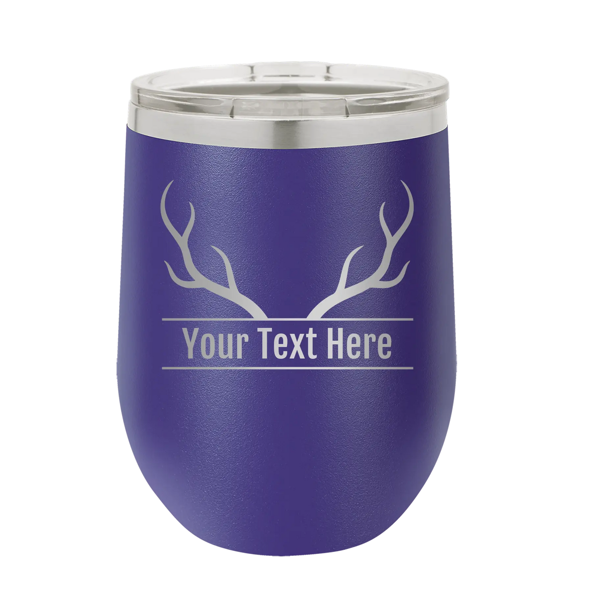 Personalized Antler Wine Cup - Purple | Iconic Imprint
