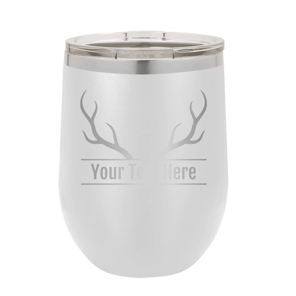 Personalized Antler Wine Cup - White | Iconic Imprint