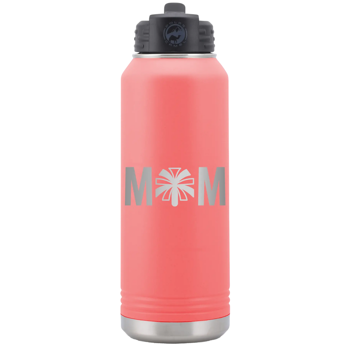 Personalized Mom Cheer 32 oz Water Bottle - Coral | Iconic Imprint