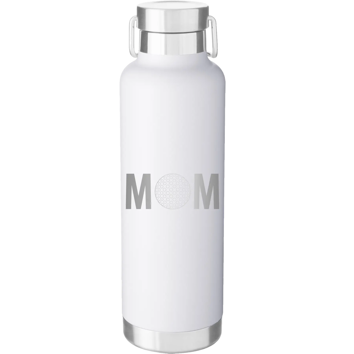 Personalized Mom Golf 24 oz Water Bottle - White | Iconic Imprint