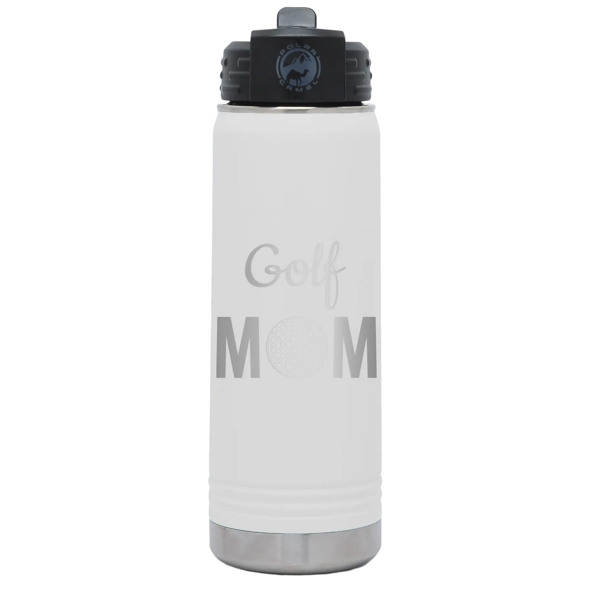 Personalized Mom Golf2 20 oz Water Bottle - White | Iconic Imprint