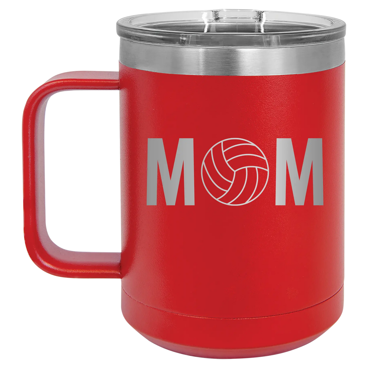 Personalized Mom Volleyball 15 oz Mug - Red | Iconic Imprint