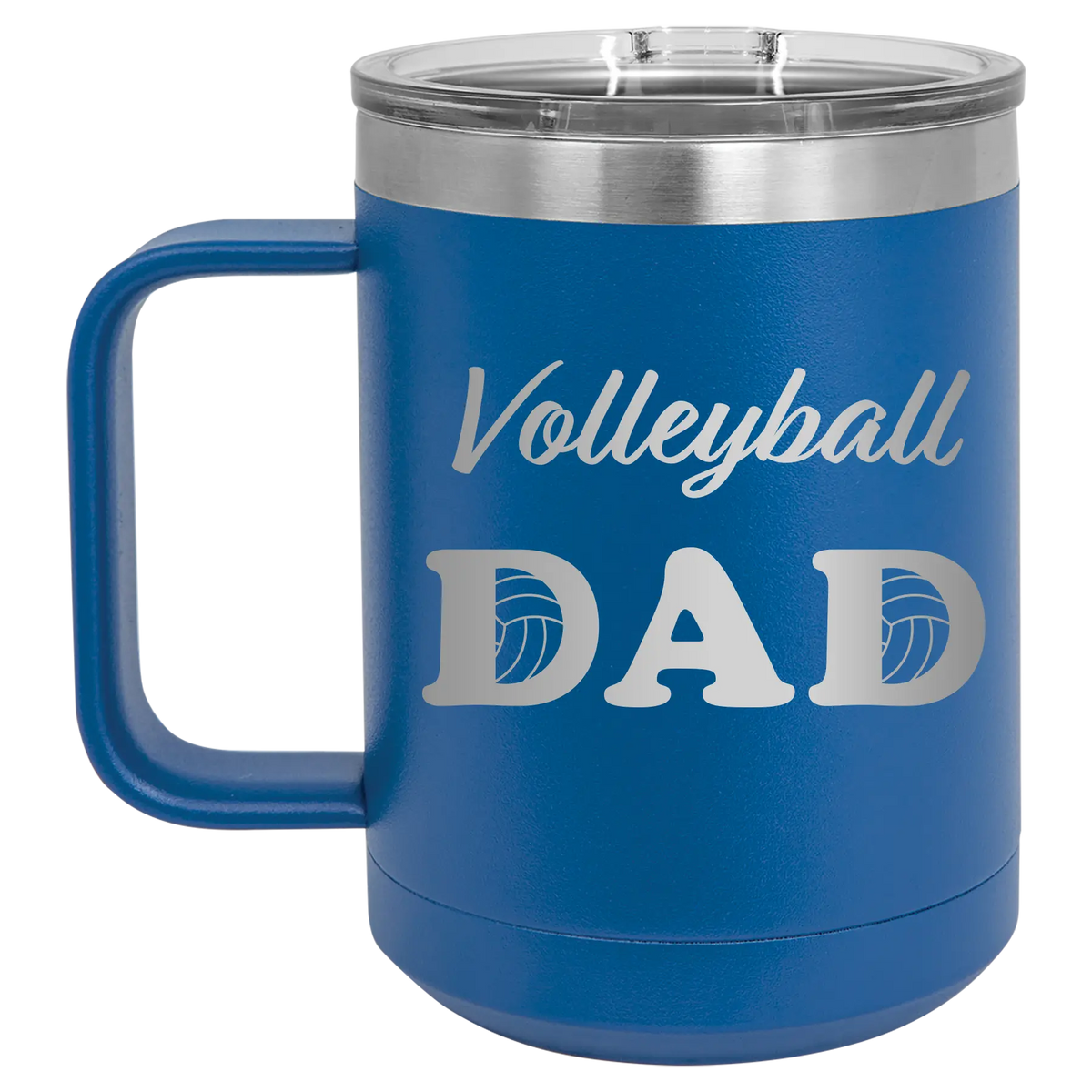 Personalized Volleyball Dad2 15 oz Mug - Royal Blue | Iconic Imprint