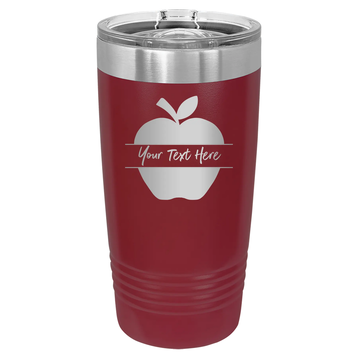 Personalized Apple 20 oz Tumbler - Maroon | Iconic Imprint