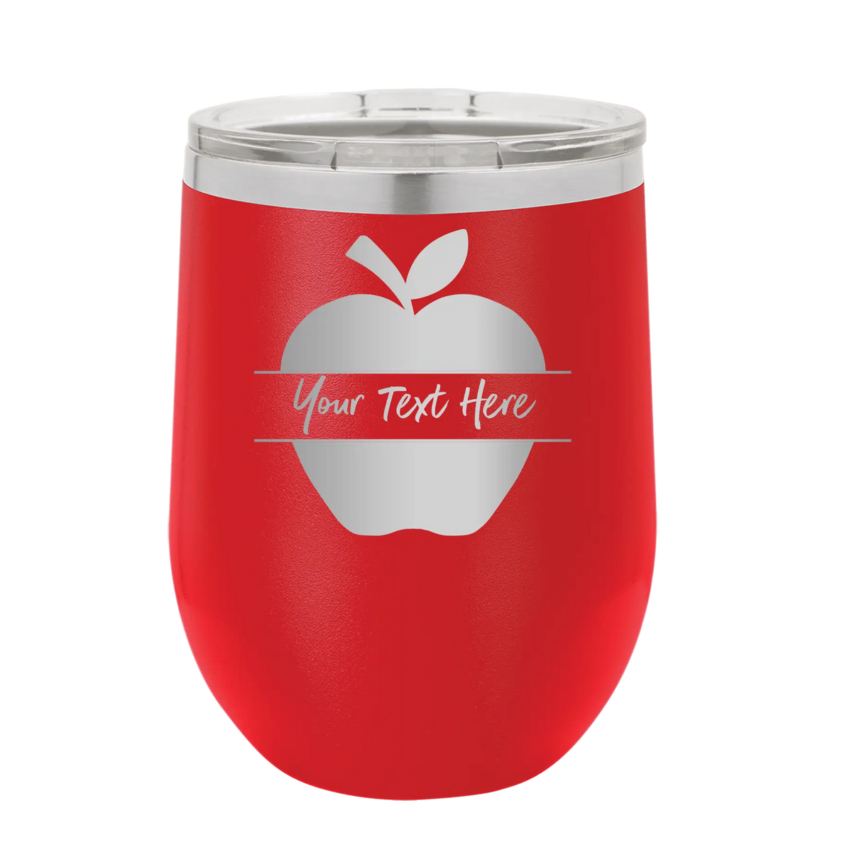 Personalized Apple Wine Cup - Red | Iconic Imprint
