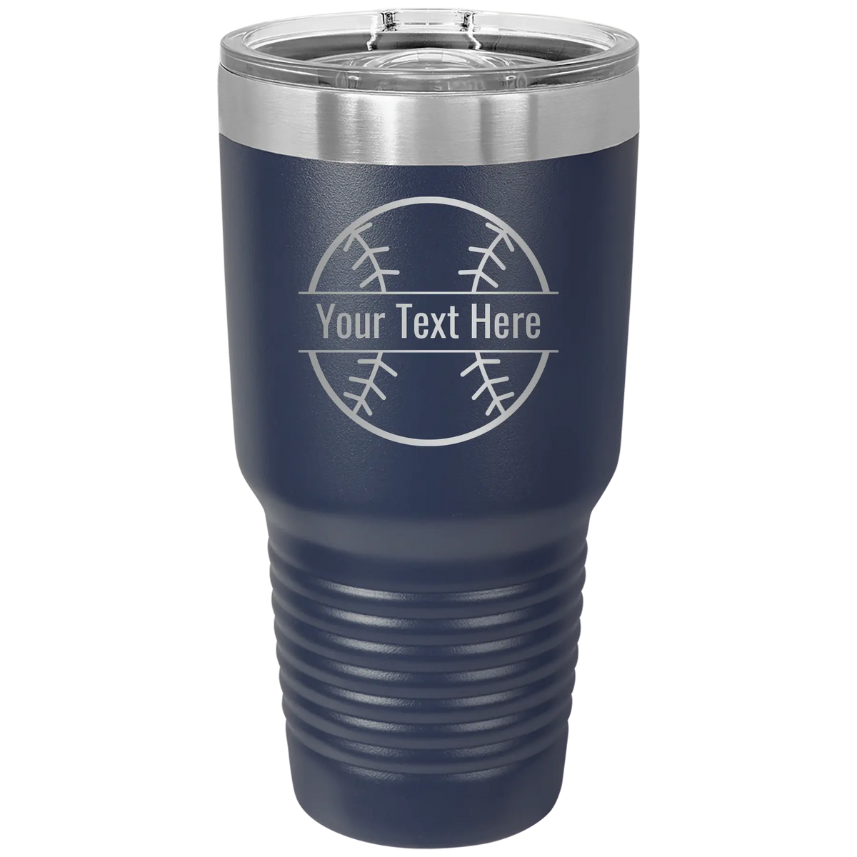 Personalized Baseball 30 oz Tumbler - Navy | Iconic Imprint