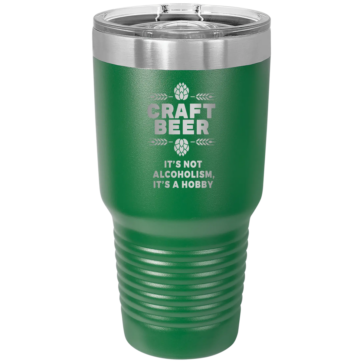 Personalized Craft Beer 30 oz Tumbler - Green | Iconic Imprint