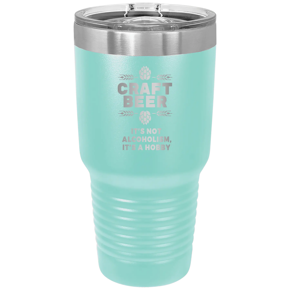 Personalized Craft Beer 30 oz Tumbler - Teal | Iconic Imprint