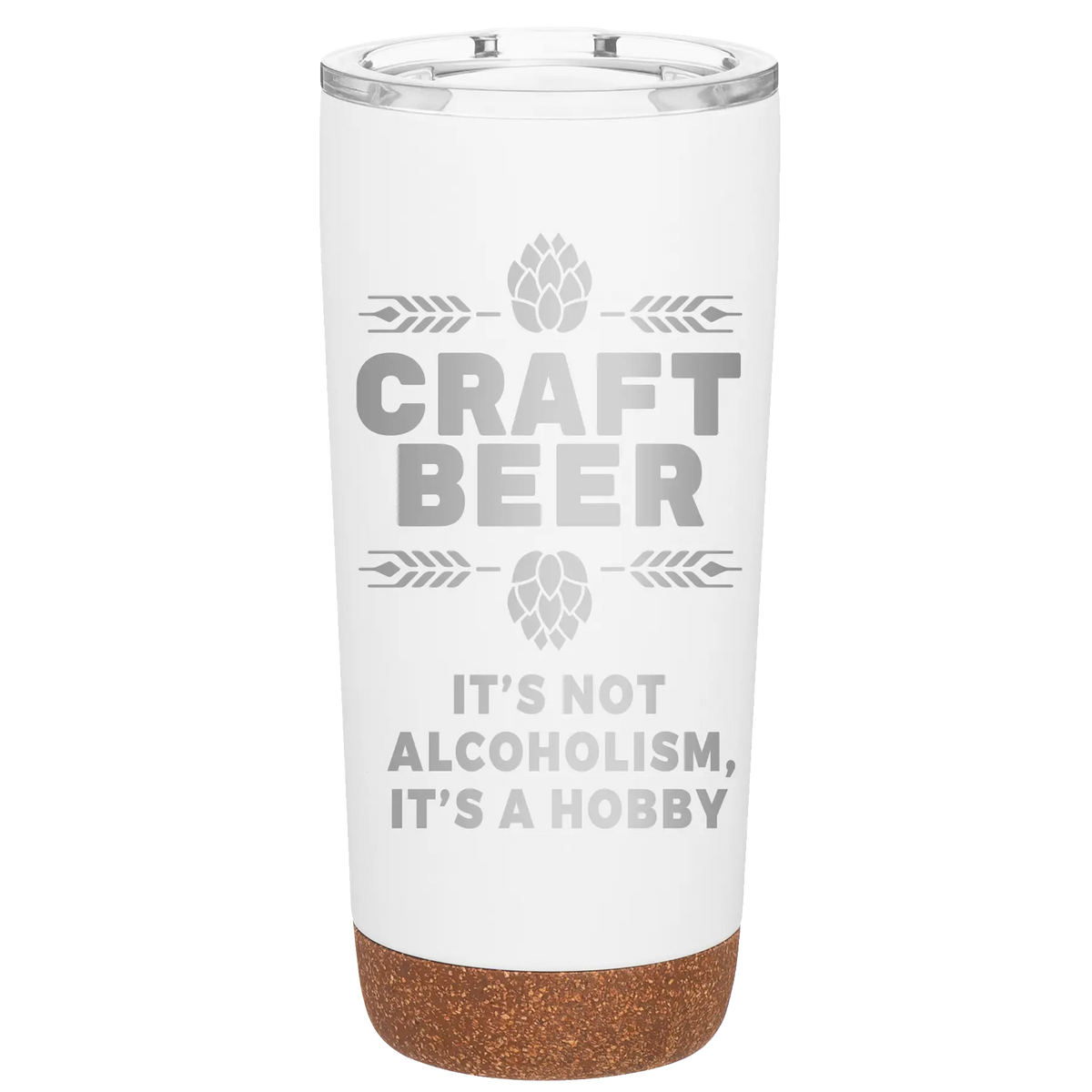 Personalized Craft Beer 20 oz Tumbler - White | Iconic Imprint