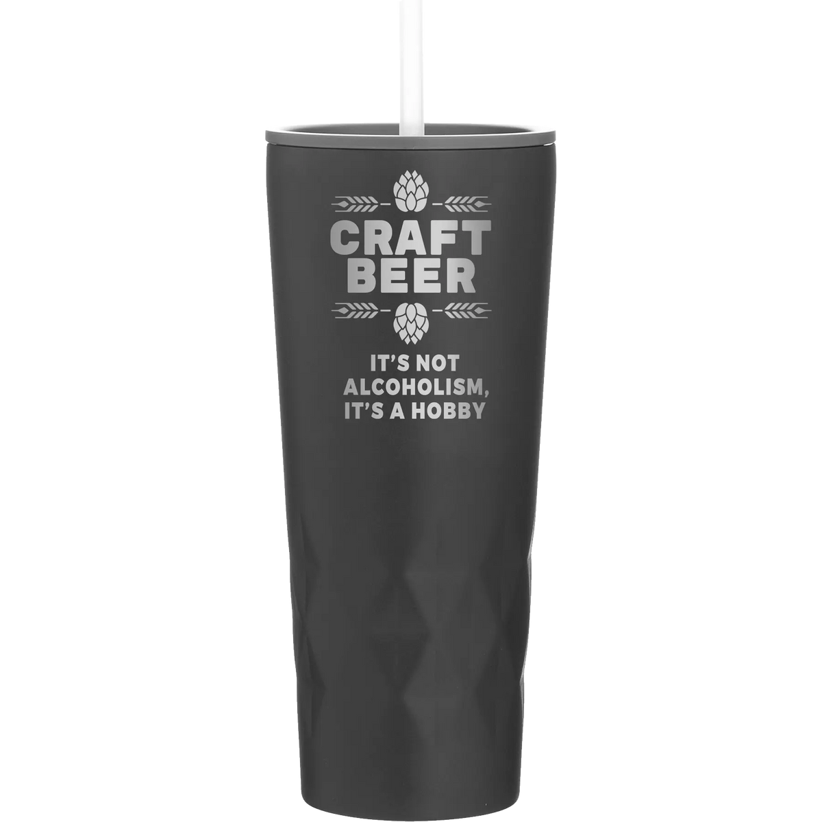 Personalized Craft Beer 20.9 oz Tumbler - Black | Iconic Imprint