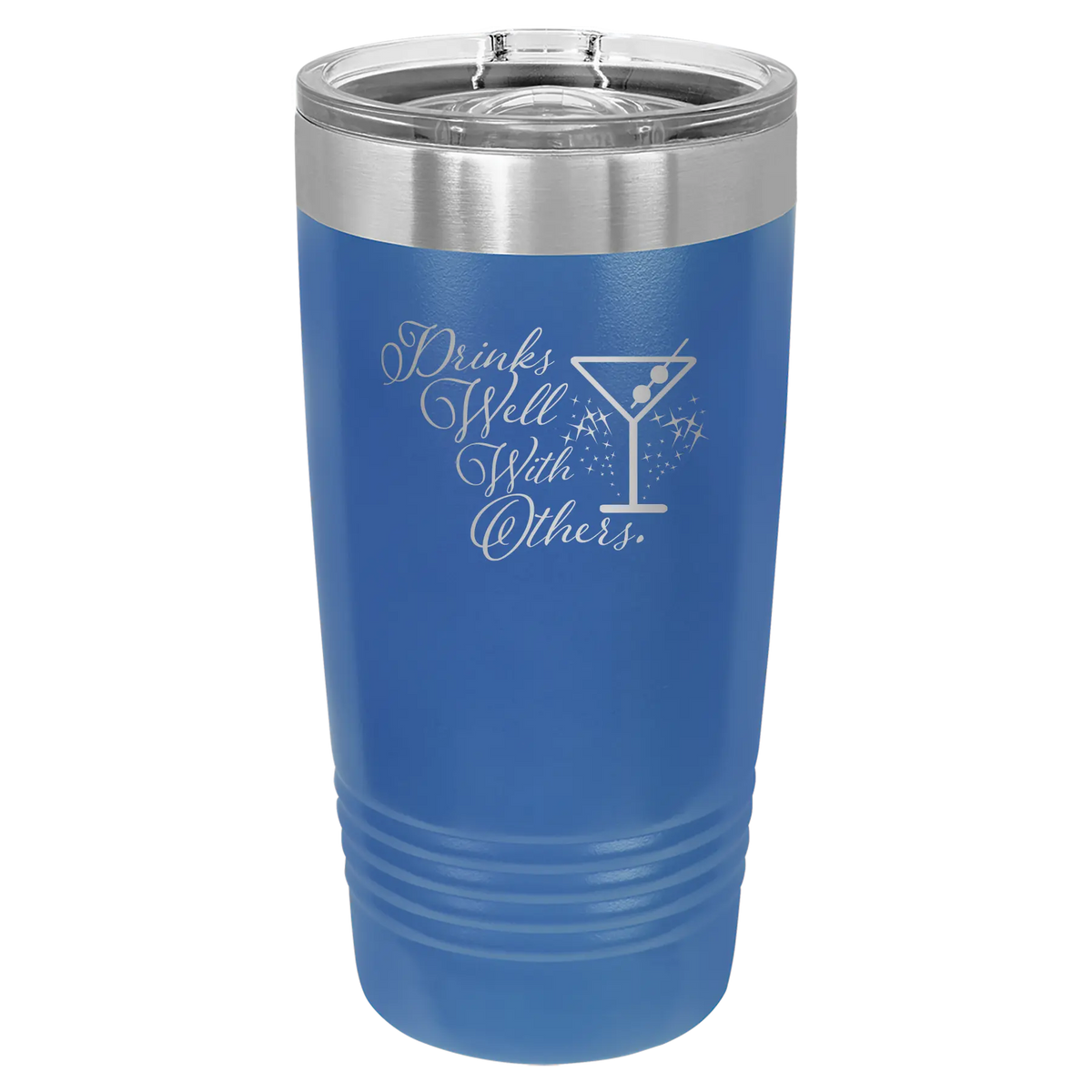 Personalized Drinks Well With Others 2 20 oz Tumbler - Royal Blue ...