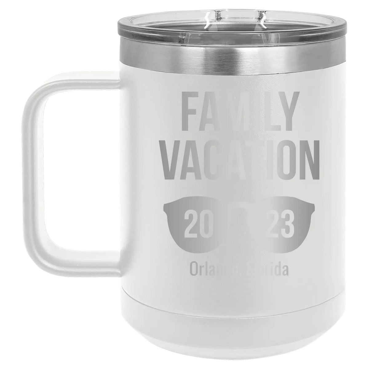 Personalized Family Vacation 15 oz Mug - White | Iconic Imprint