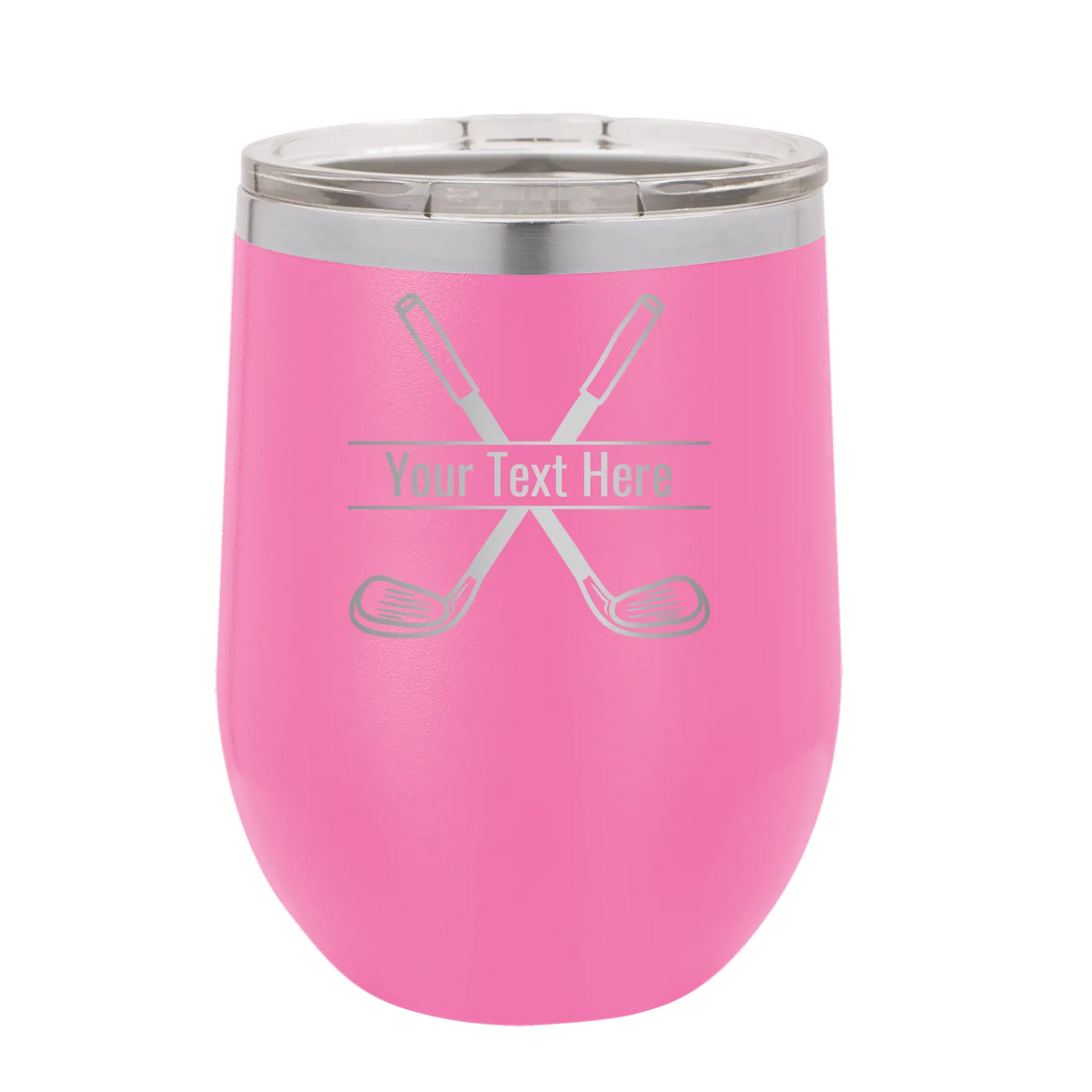Personalized Golf Wine Cup - Pink | Iconic Imprint