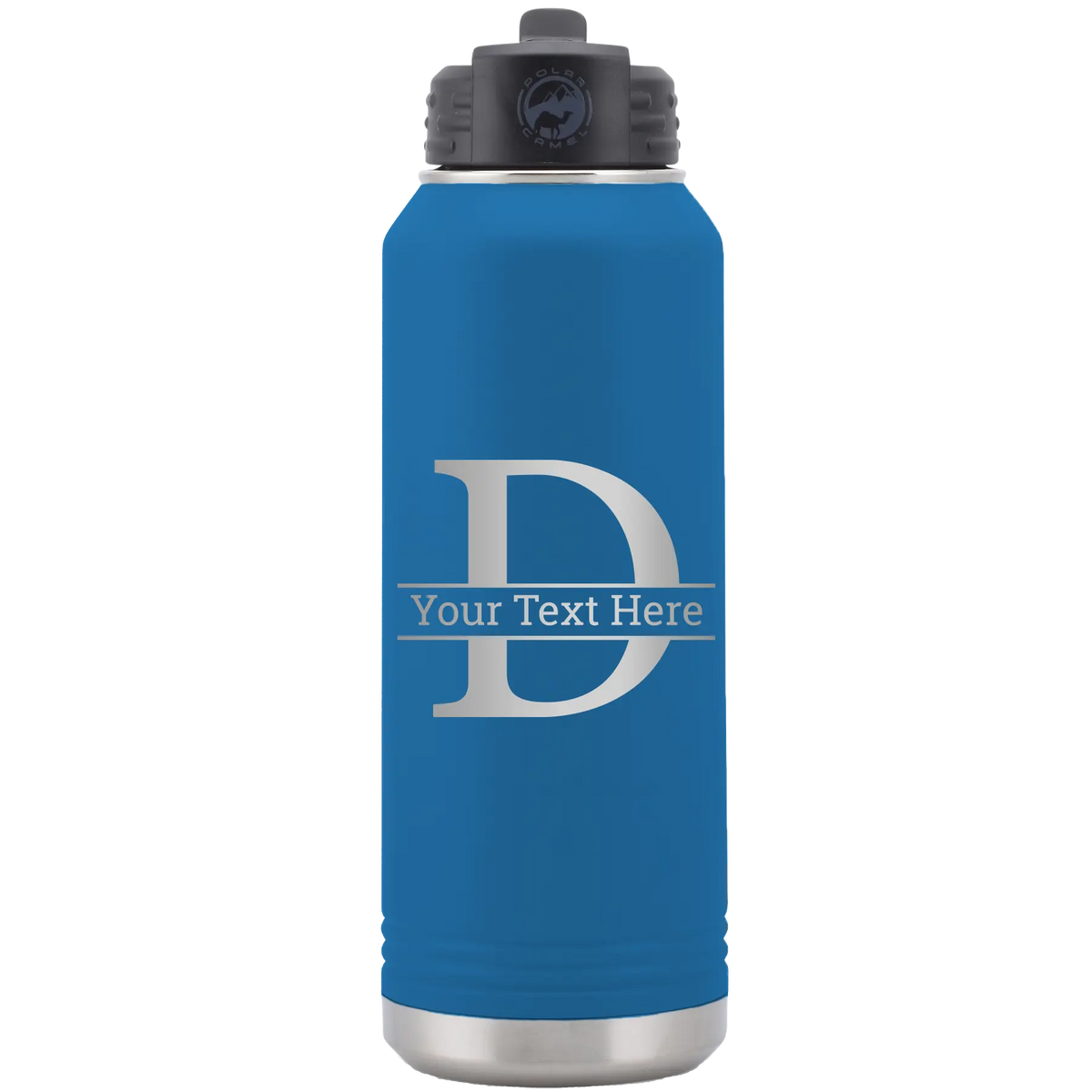 Personalized Monogram letter D 32 oz Water Bottle - Royal Blue | Iconic ...