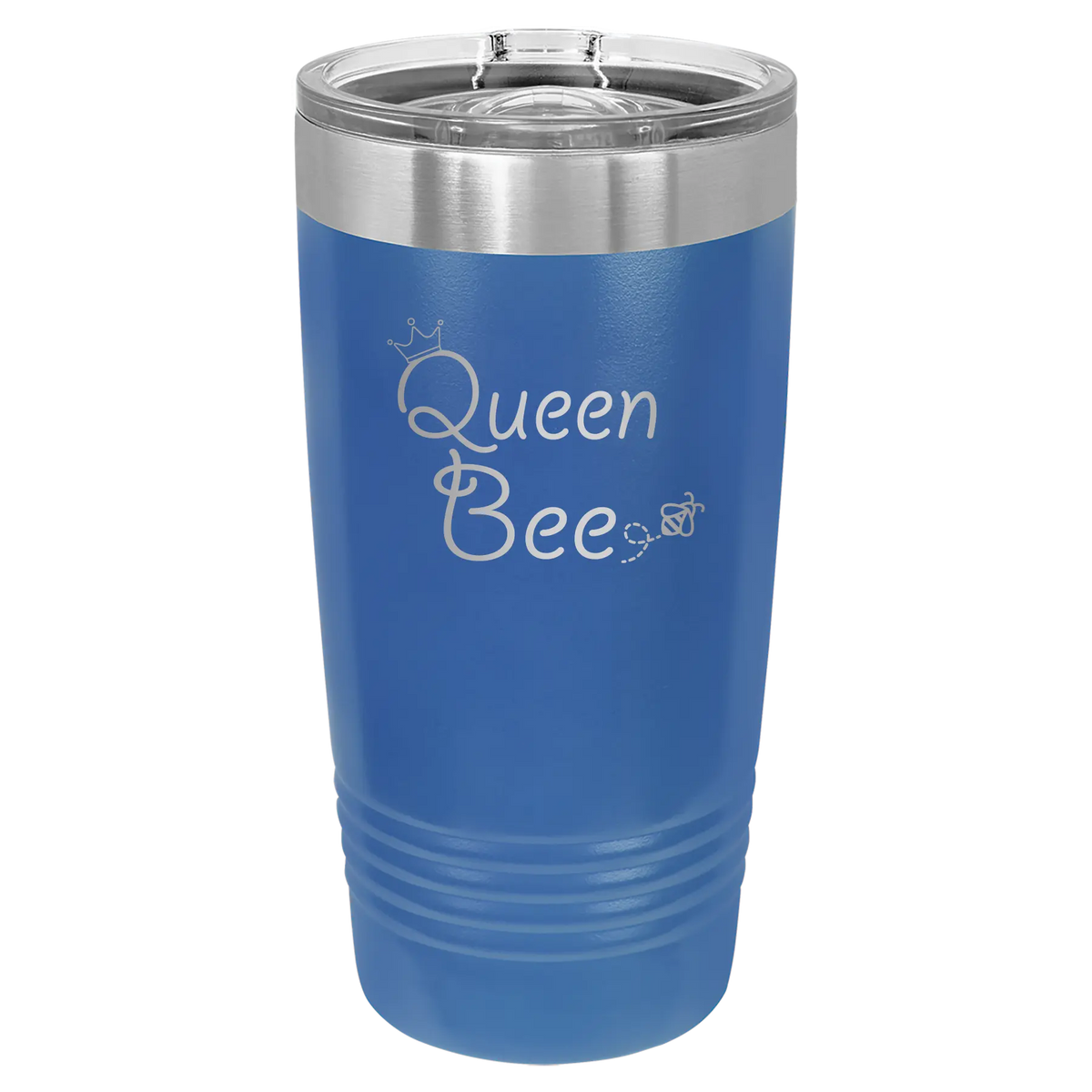 Personalized Queen Bee 20 oz Tumbler - Royal Blue | Iconic Imprint