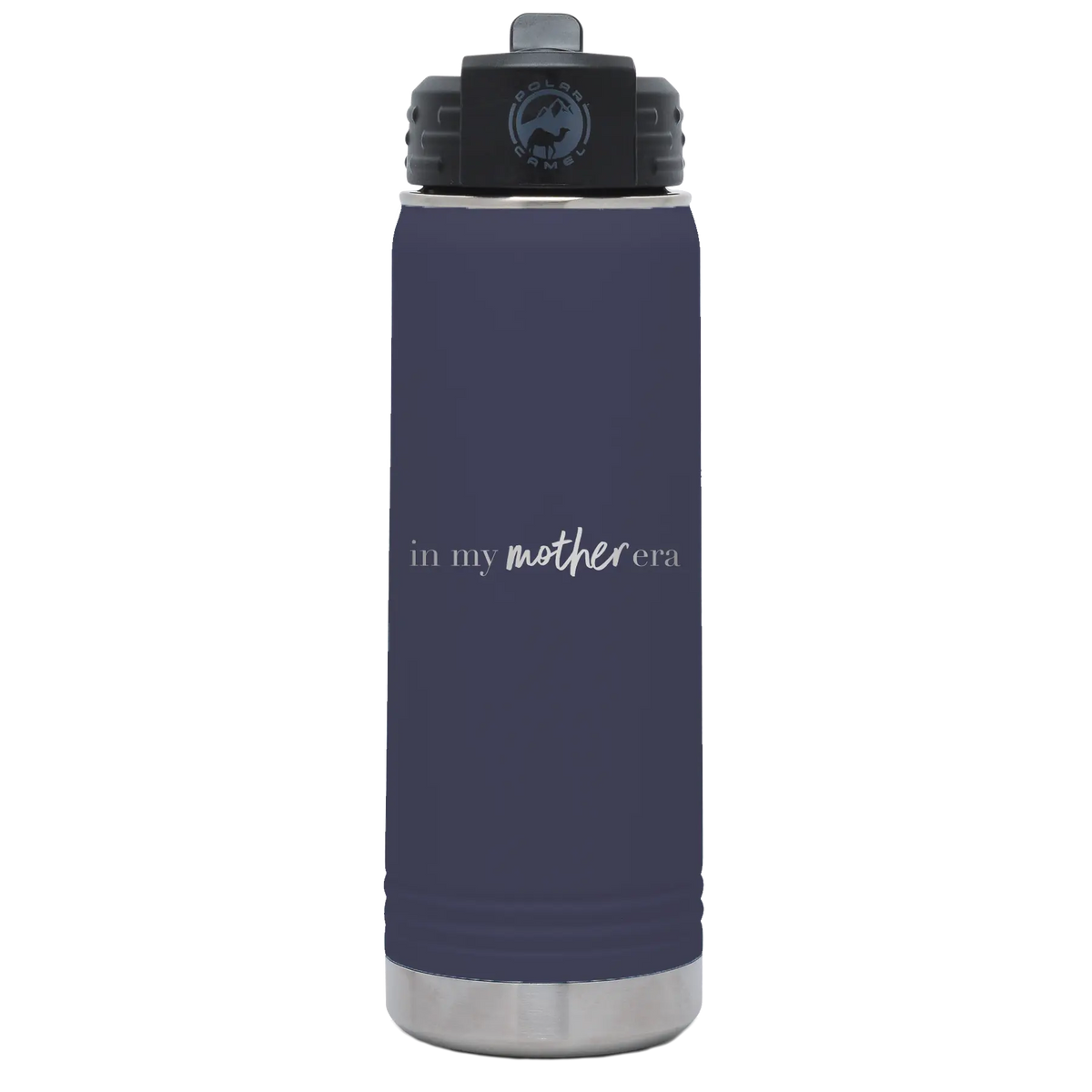 Personalized Mother Era 20 oz Water Bottle - Navy | Iconic Imprint
