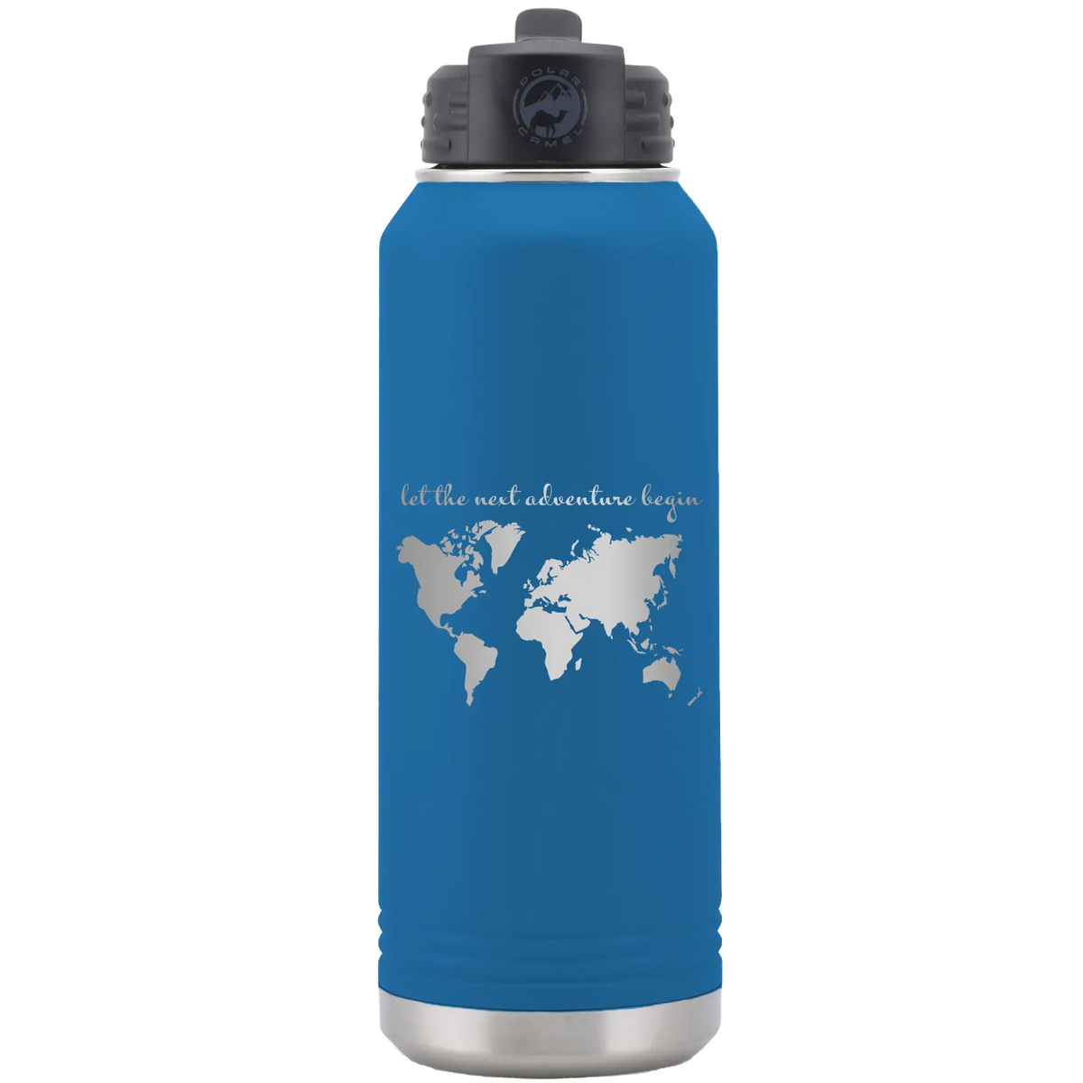 Personalized Let the next adventure begin 32 oz Water Bottle - Royal ...