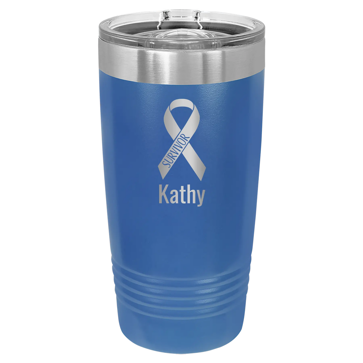 Personalized Survivor 20 oz Tumbler - Royal Blue | Iconic Imprint