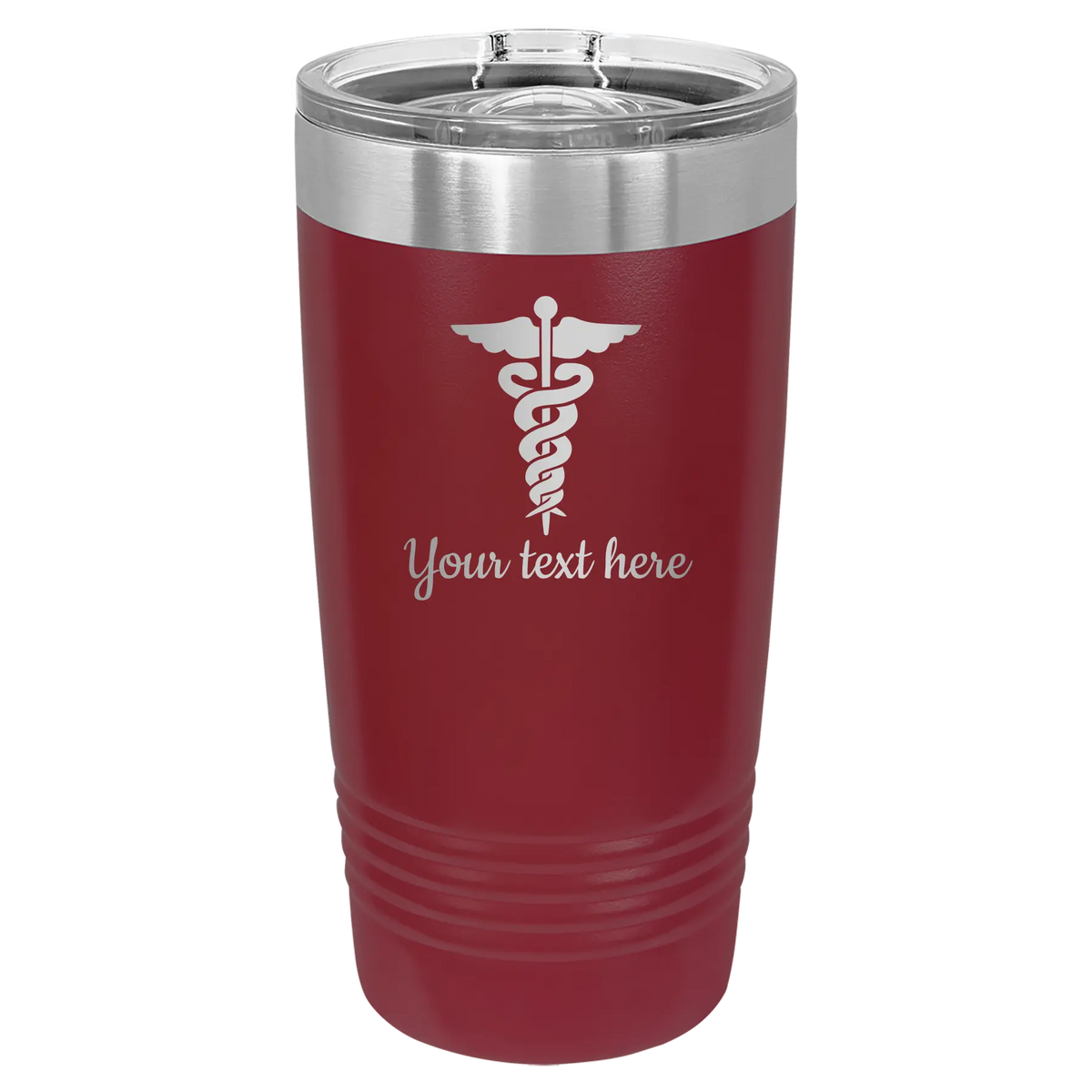 Personalized Medical 20 oz Tumbler - Maroon | Iconic Imprint
