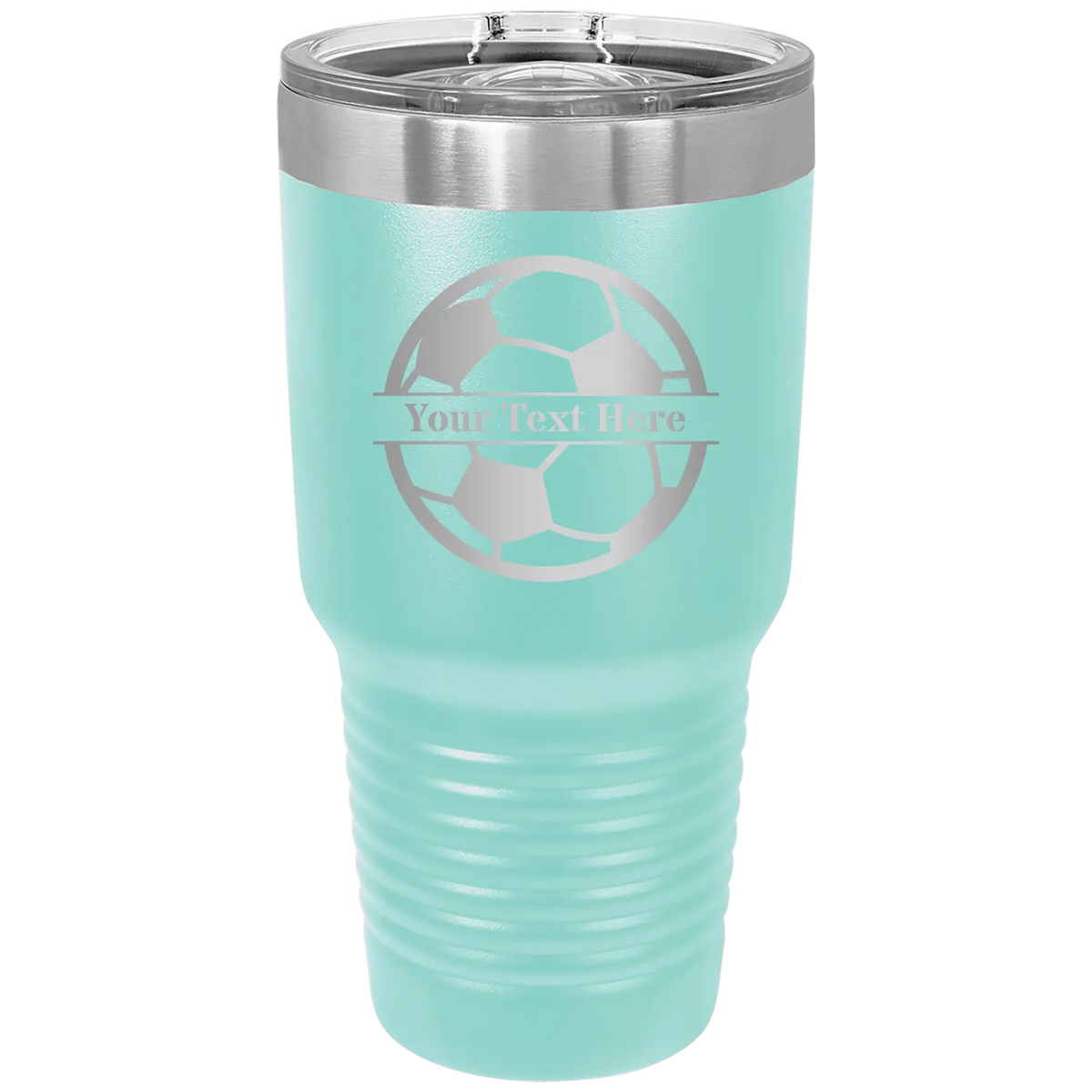 Personalized Soccer Ball 30 oz Tumbler - Teal | Iconic Imprint