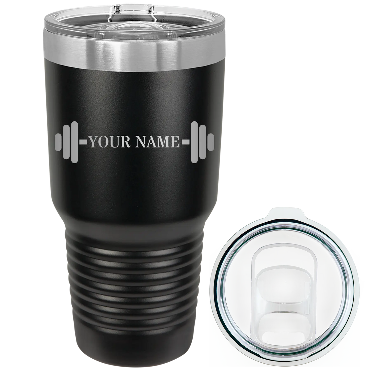 Personalized WEIGHTS NAME 30 oz Tumbler - Black | Iconic Imprint