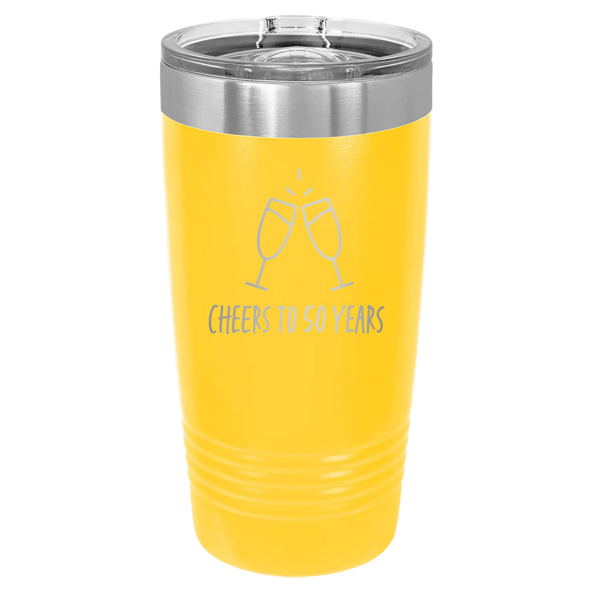 Personalized Cheers 20 oz Tumbler - Yellow | Iconic Imprint