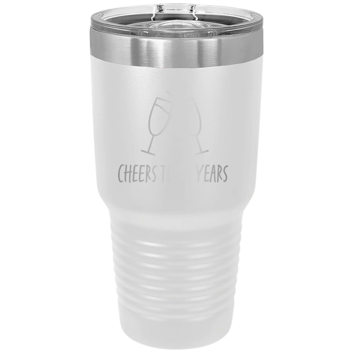 Personalized Cheers 30 oz Tumbler - White | Iconic Imprint