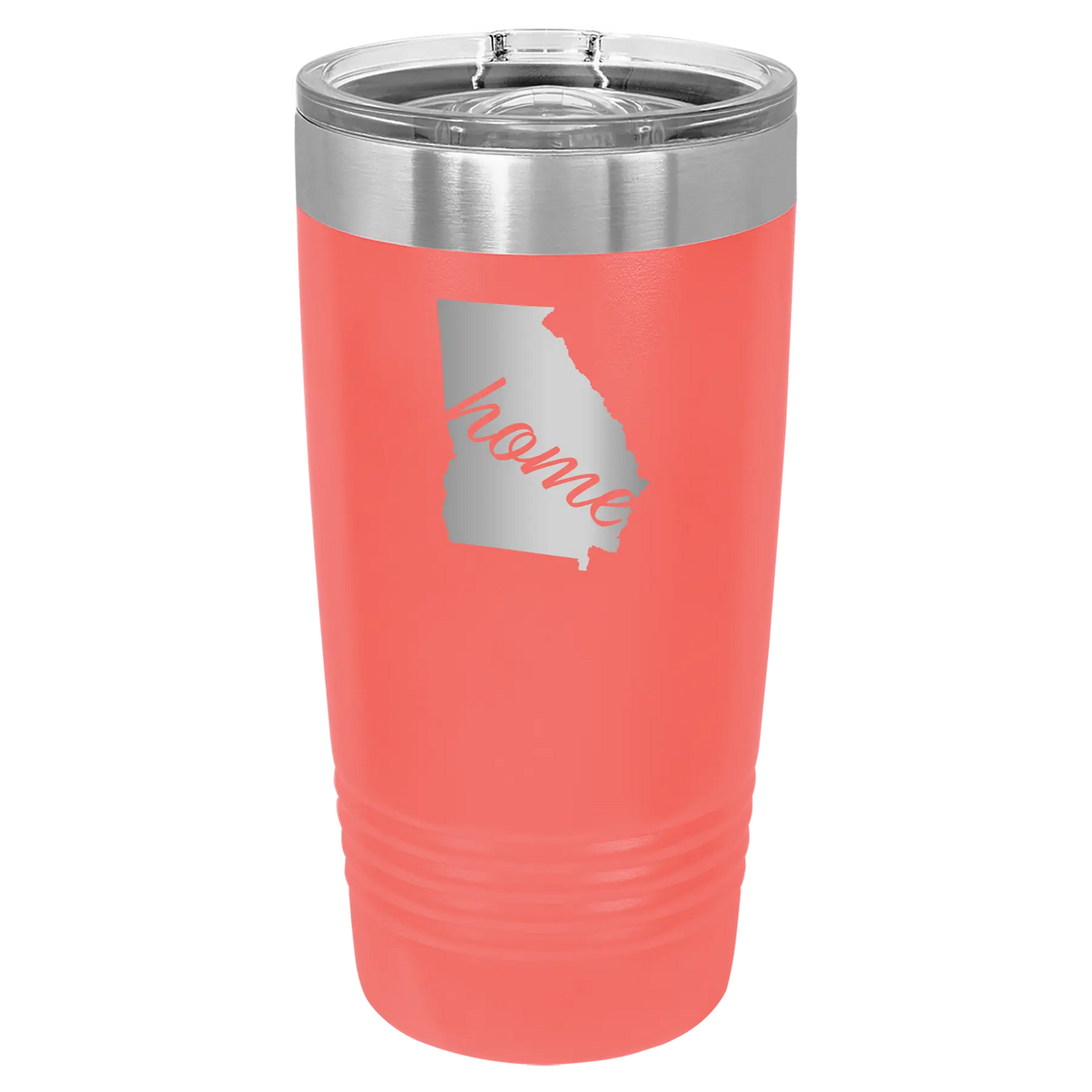 Personalized Georgia Home 20 oz Tumbler - Coral | Iconic Imprint
