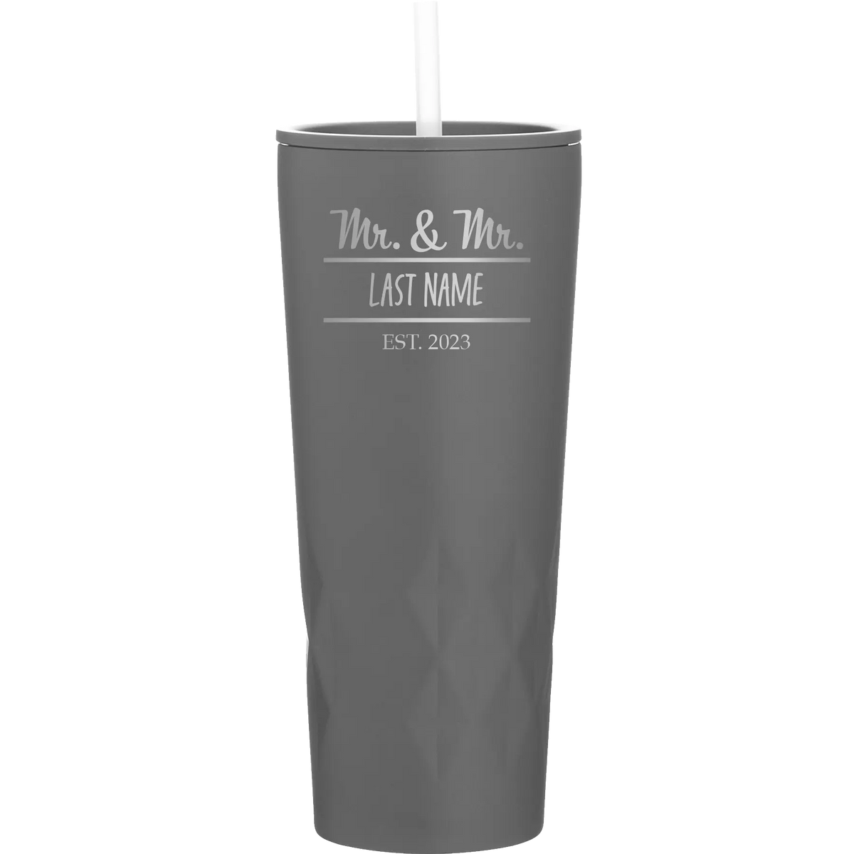 Personalized Mr and Mr 20.9 oz Tumbler - Slate | Iconic Imprint