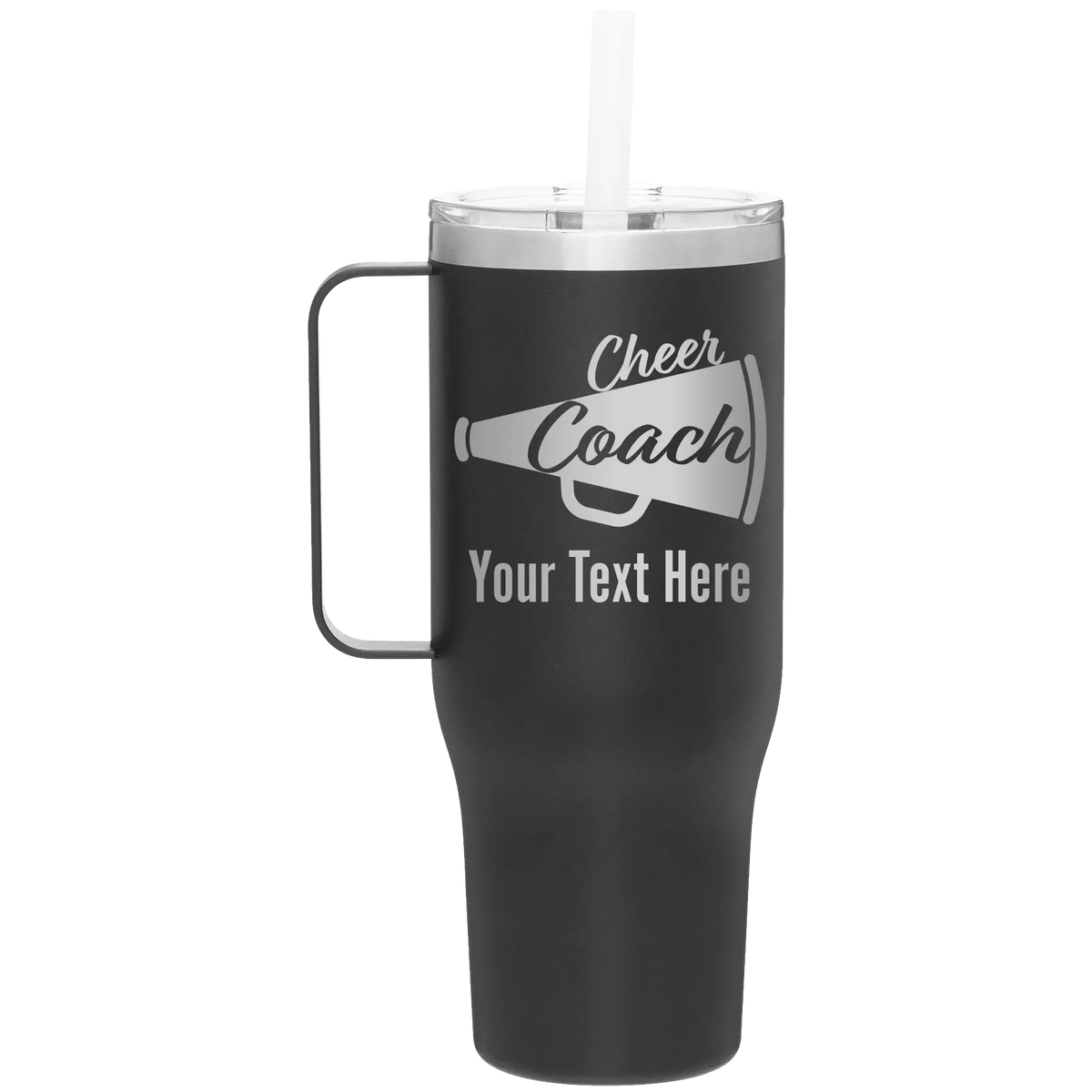 Personalized Cheer Coach2 40 oz Tumbler Mug - Black | Iconic Imprint