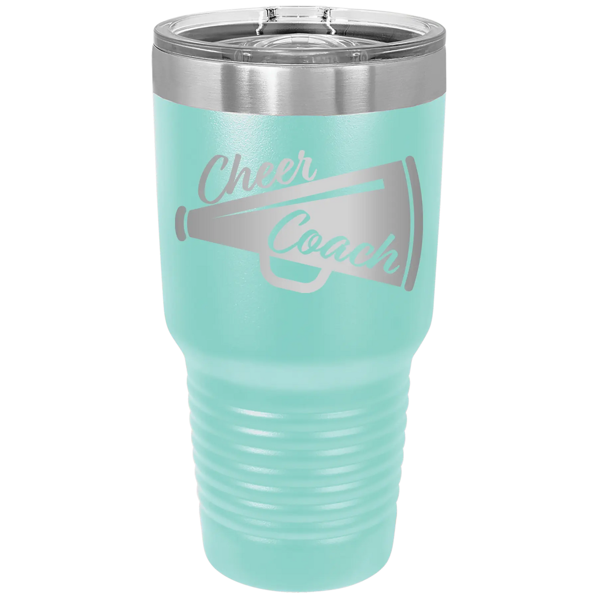 Personalized Cheer Coach 30 oz Tumbler - Teal | Iconic Imprint