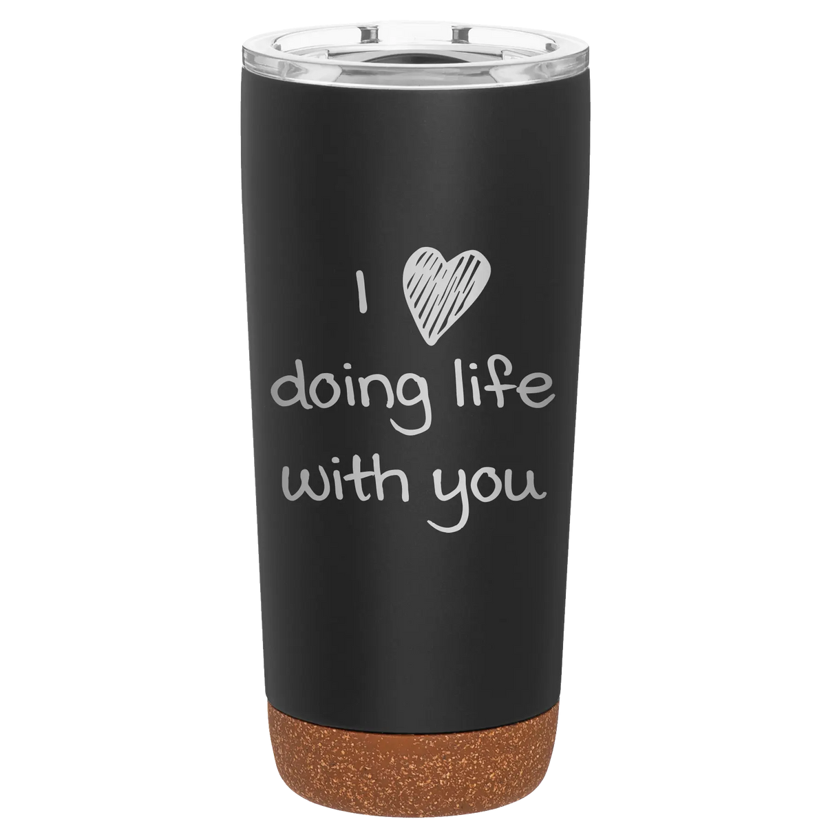 Personalized I Love Doing Life With You 20 oz Tumbler - Black | Iconic ...
