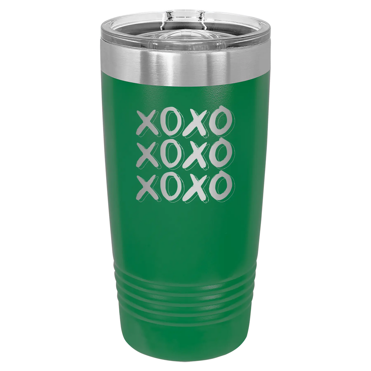 Personalized XOXO x3 20 oz Tumbler - Green | Iconic Imprint