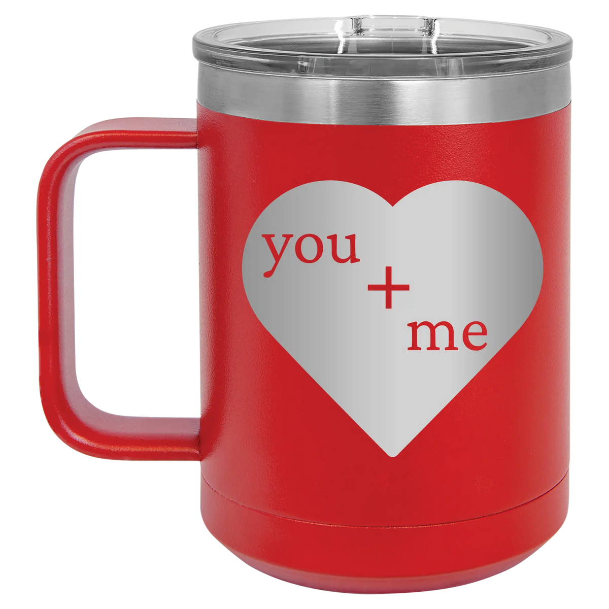 Personalized You Plus Me 15 oz Mug - Red | Iconic Imprint