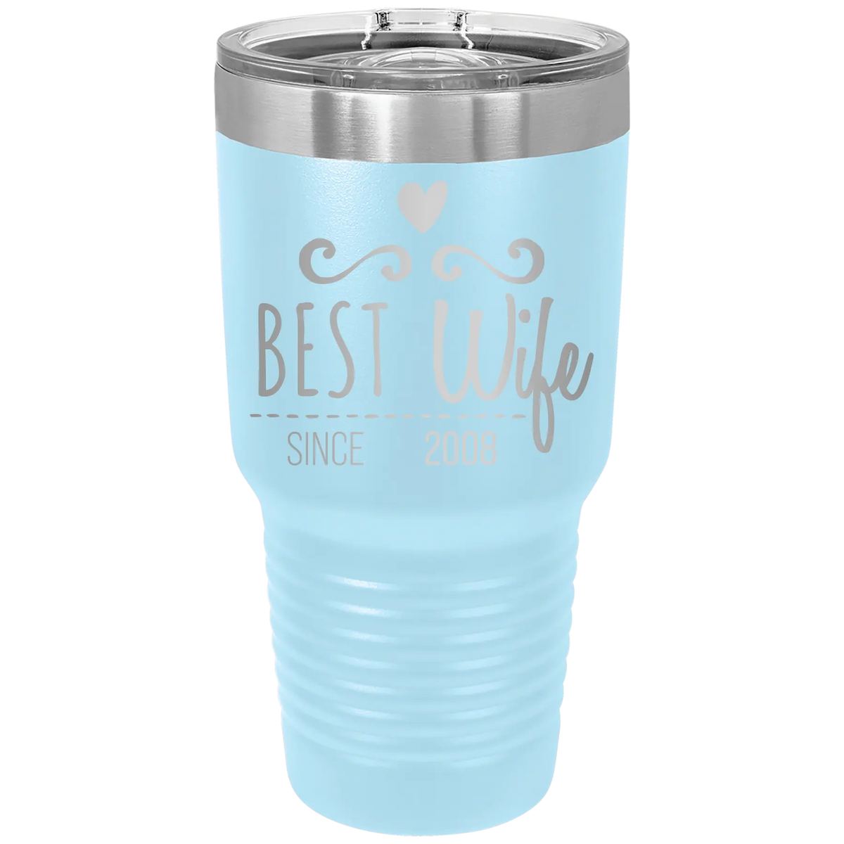 Personalized Best Wife 30 oz Tumbler - Light Blue | Iconic Imprint