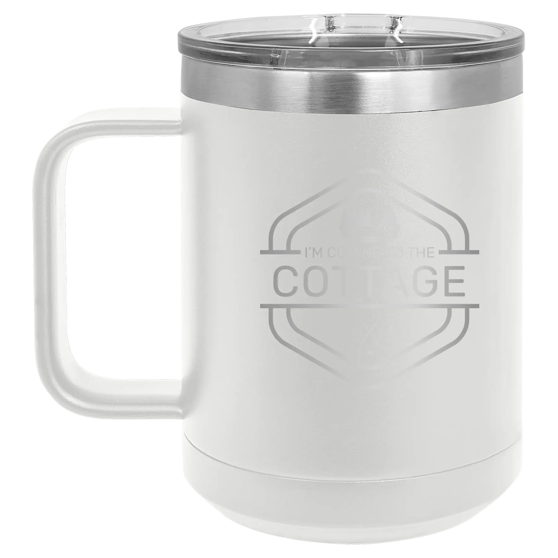 Personalized I'm Coming to the Cottage (Trees) 15 oz Mug - White ...