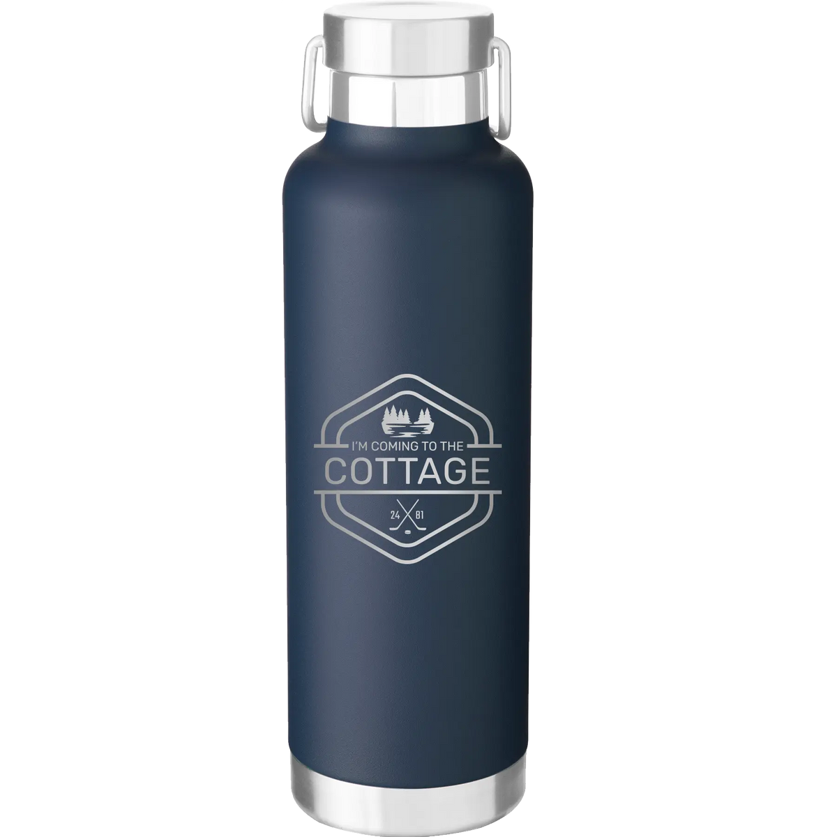Personalized I'm Coming to the Cottage (Trees) 24 oz Water Bottle ...