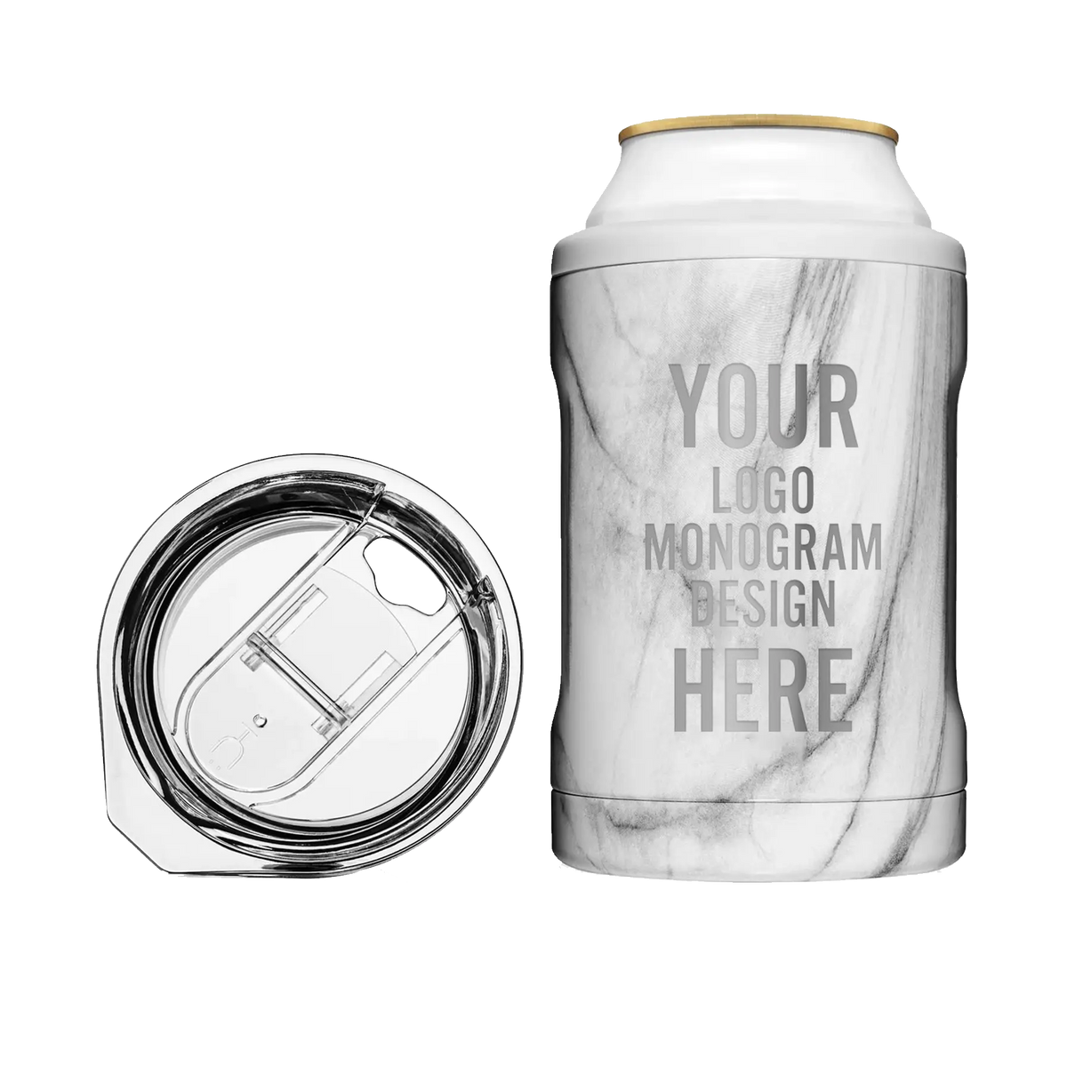 Personalized BruMate Hopsulator Duo 2-in-1 - Carrara | Iconic Imprint
