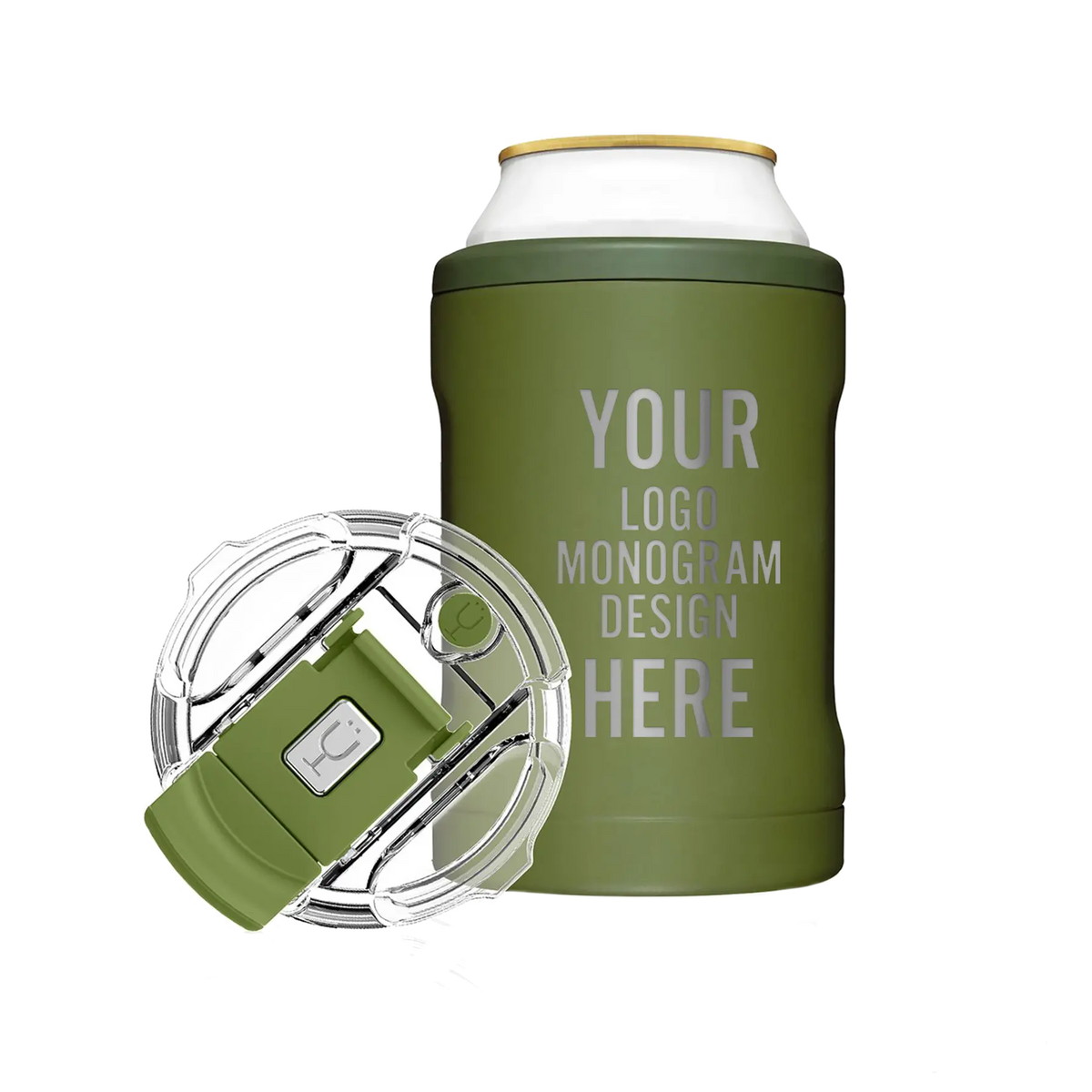 Personalized BruMate Hopsulator Duo 2-in-1 MUV - OD Green | Iconic Imprint