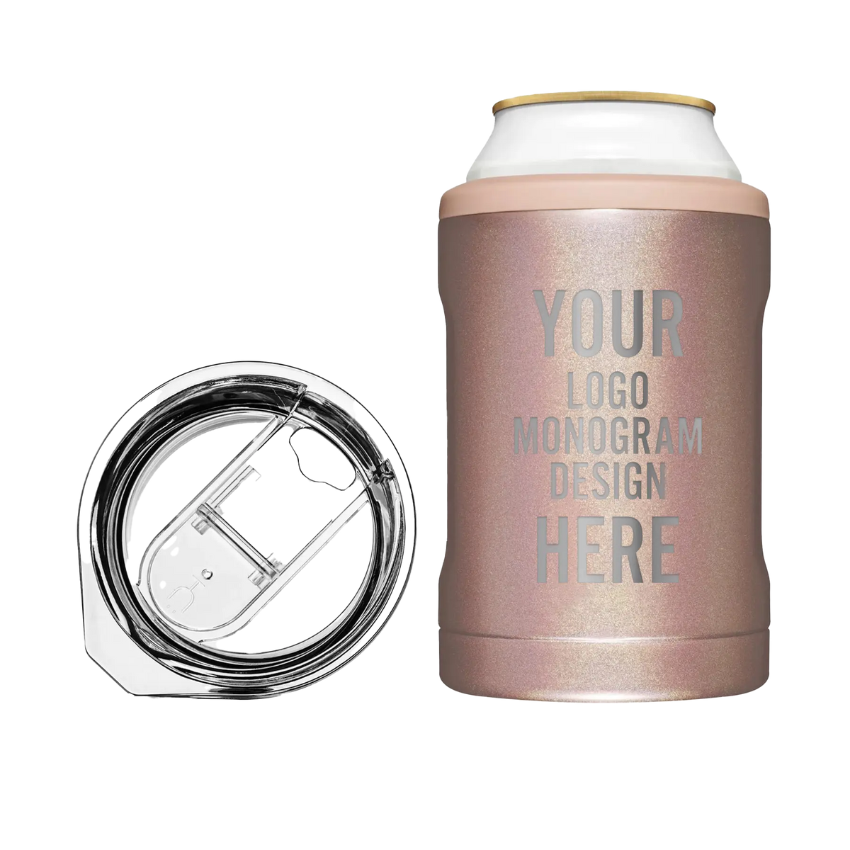 Personalized BruMate Hopsulator Duo 2-in-1 - Rose Gold | Iconic Imprint