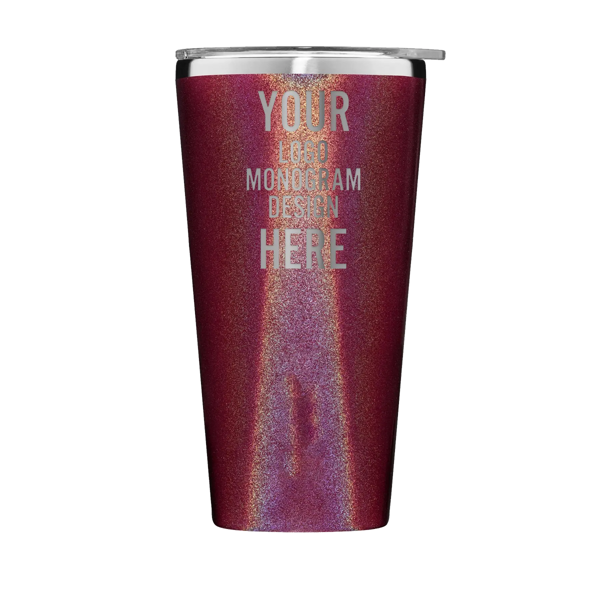 Personalized BruMate Imperial 20 oz Pint Tumbler - Glitter Merlot ...