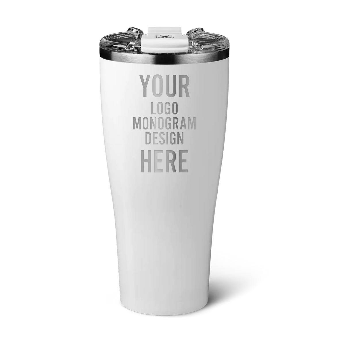 Personalized BruMate NAV 32 oz Tumbler - Ice White | Iconic Imprint