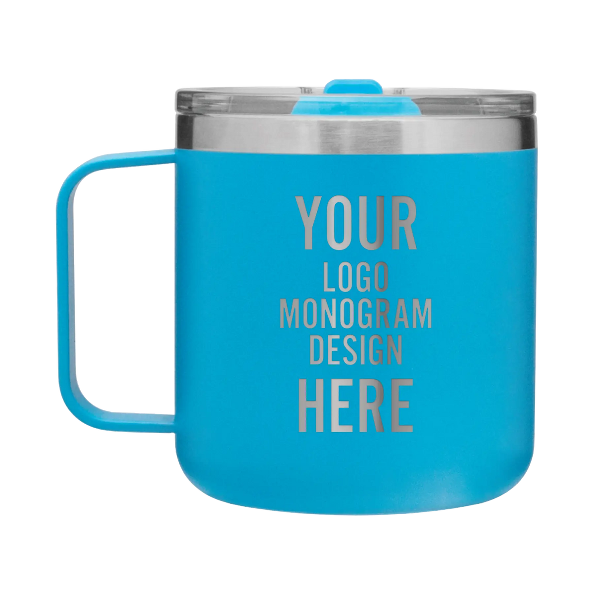 Personalized h2go 12 oz Camper Mug - Aqua | Iconic Imprint