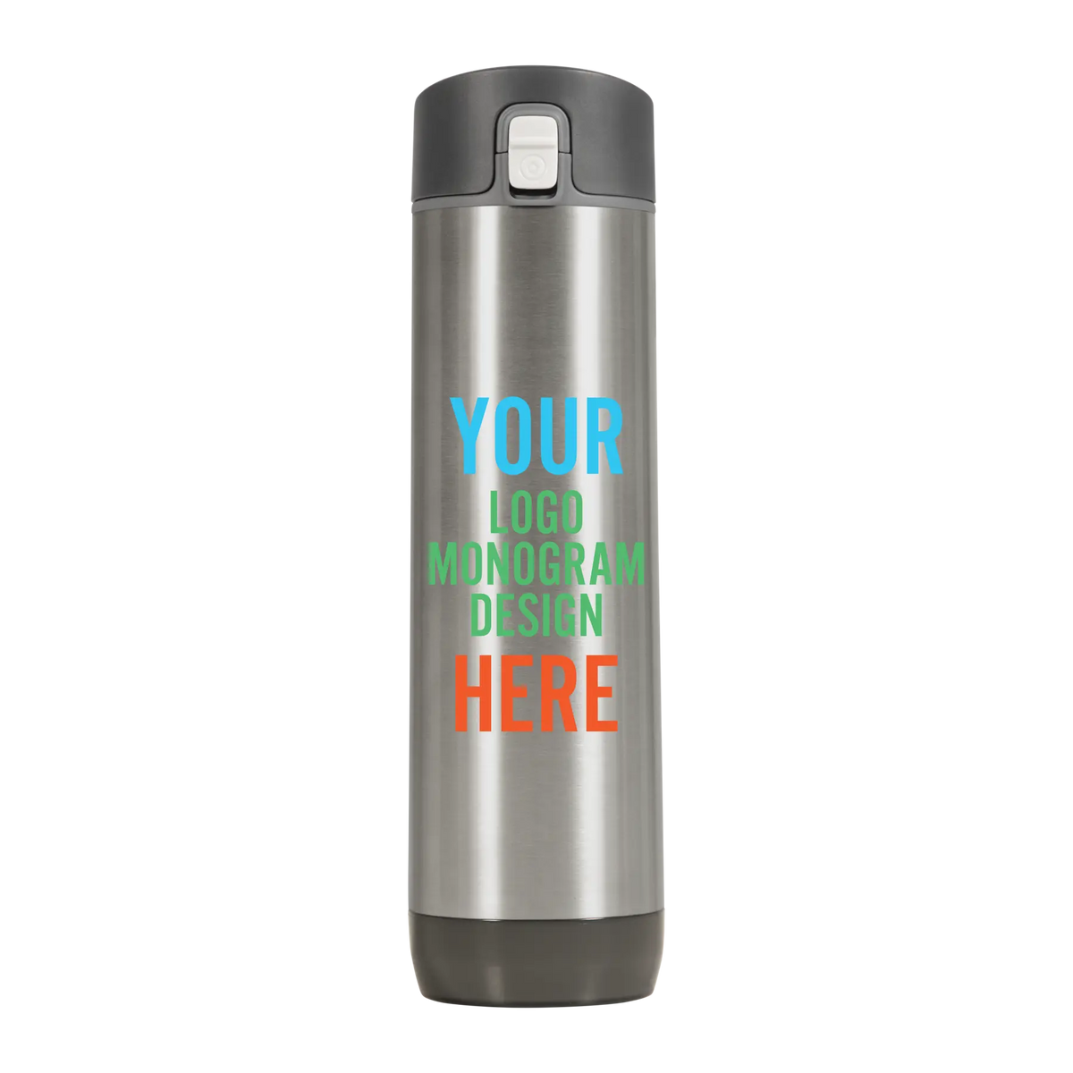 Personalized Hidrate 21 oz Smart Water Bottle with Chug Lid - Stainless ...